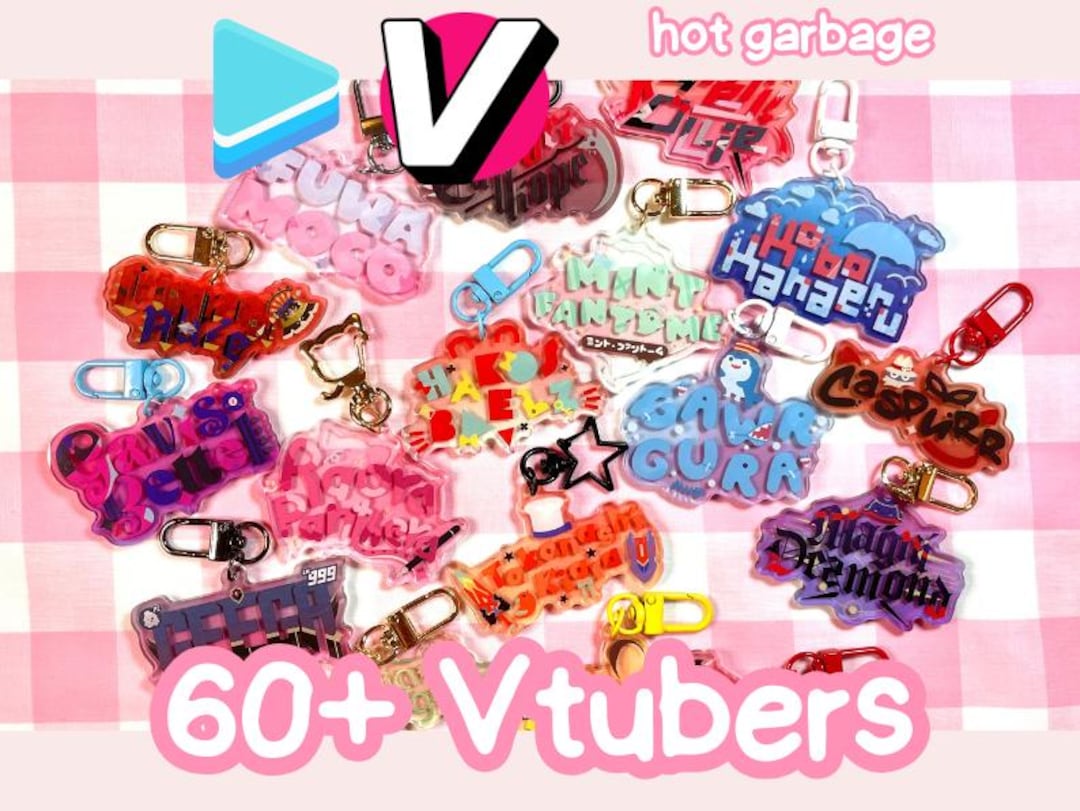 Vtuber Logo Keychains Vshojo Indie Hololive Holostars - Etsy