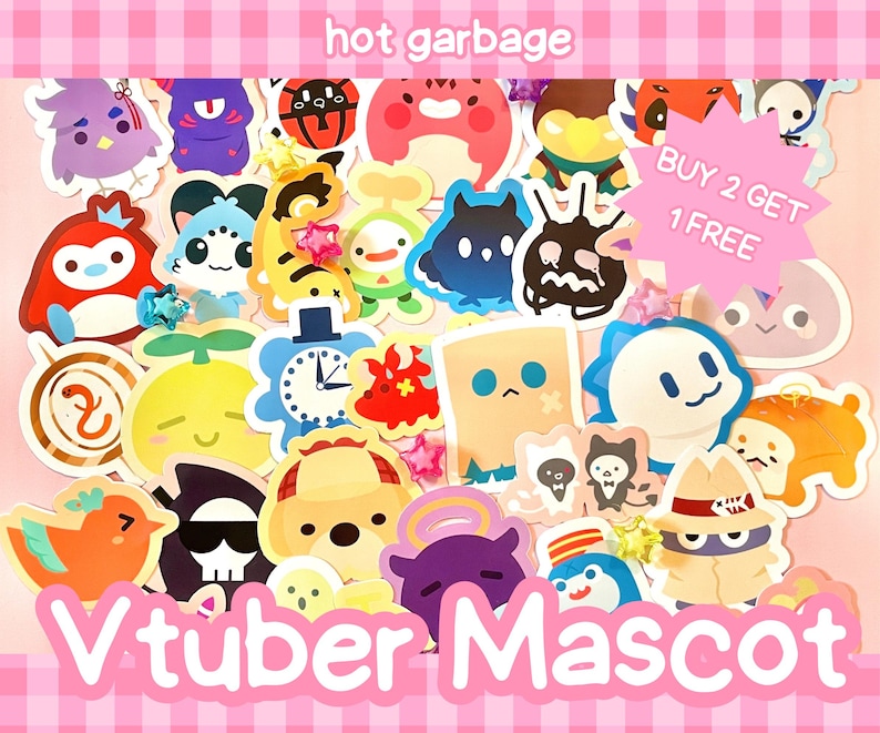 Vtuber Fan Mascot Stickers (BUY 2 GET 1 FREE) - Etsy