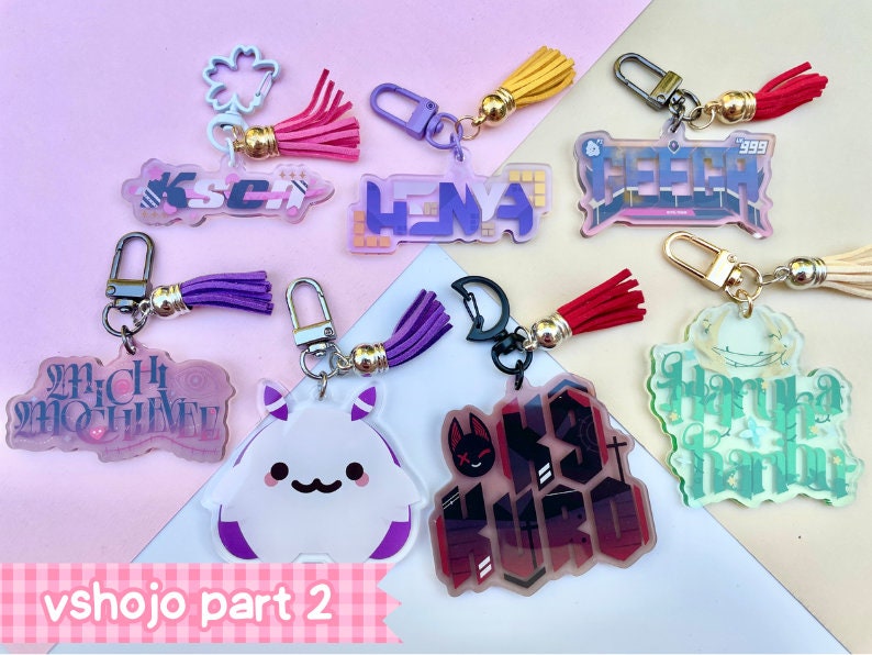 Vtuber Logo Keychains Vshojo Indie Hololive PRE ORDER - Etsy