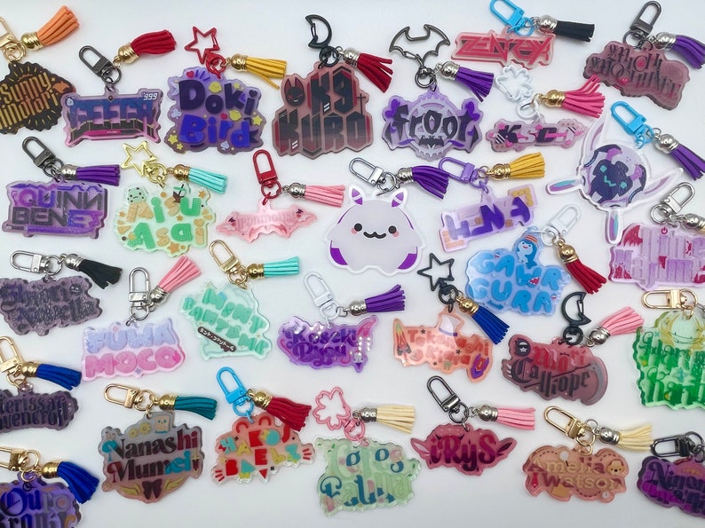 Vtuber Logo Keychains Vshojo Indie Hololive PRE ORDER - Etsy