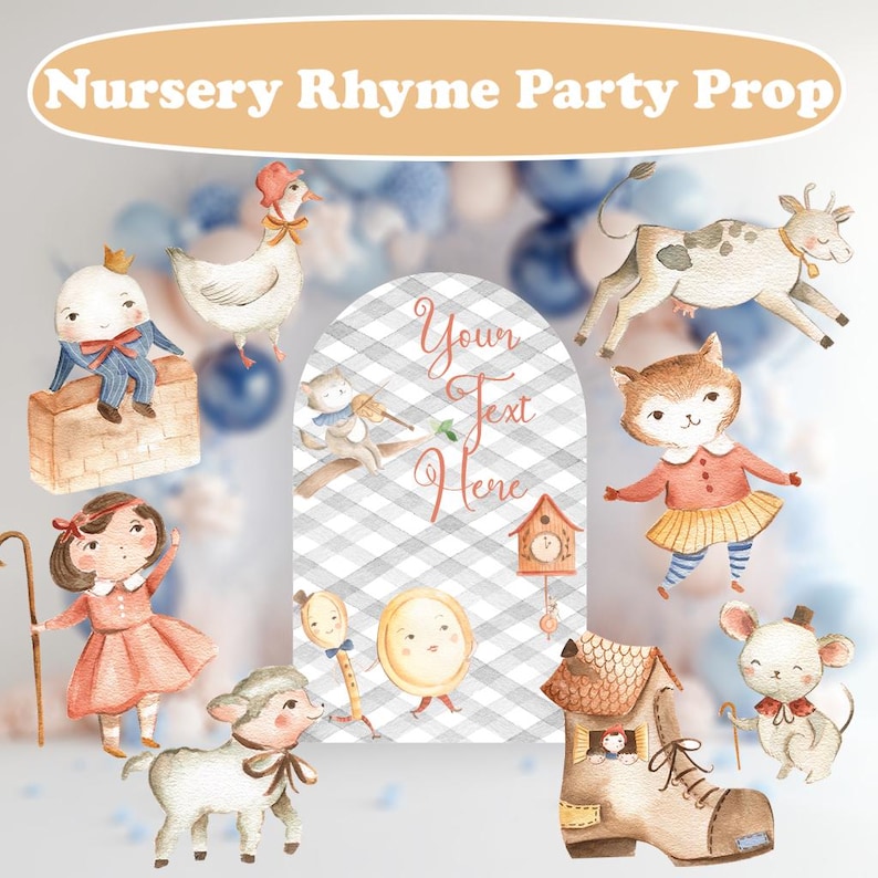 Nursery Rhymes Cutout, Storybook Baby Shower, Gender Neutral ...