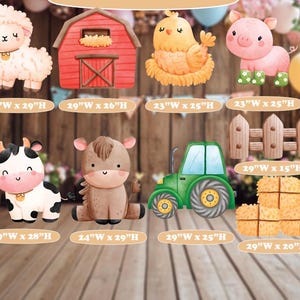 Farm Animals Party Prop, Farm Animals Theme Baby Shower, Farm Animals ...