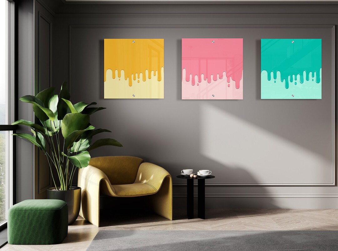 Multicolor Art, Set of 3 Pop Art, Contemporary Wall Art, Wall Decor ...