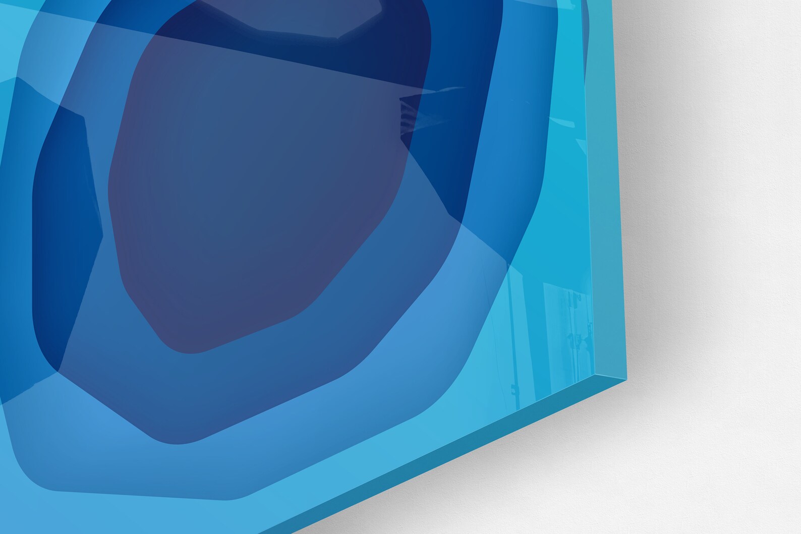 3D Layered Art Set of 3 Pop Art Contemporary Wall Art Blue - Etsy