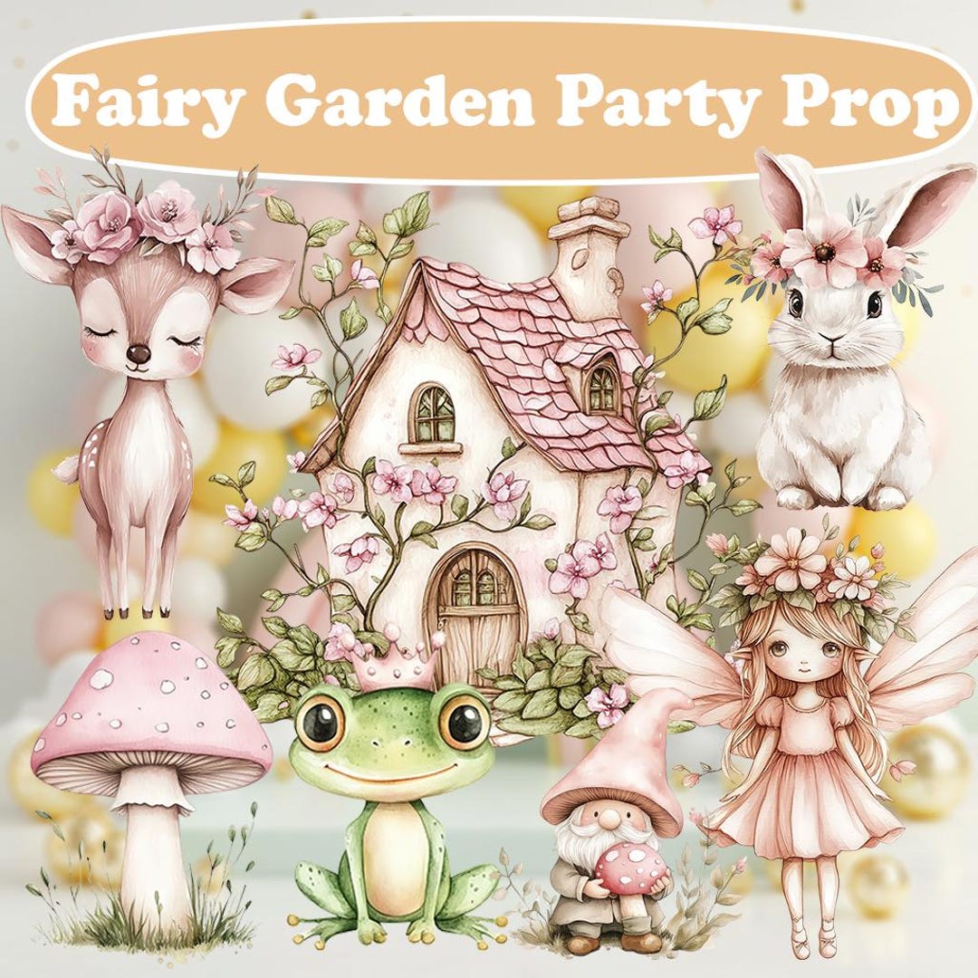 Fairy First Birthday Party Prop, Cutout Set, Fairy Theme Baby Shower ...