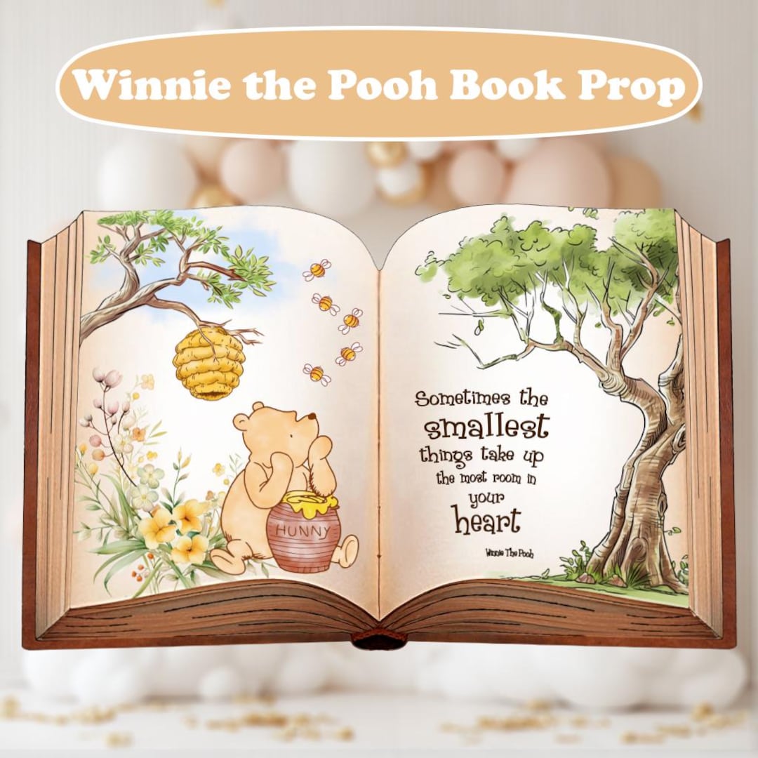Classic Winnie the Pooh Backdrop Book, Party Props, Winnie the Pooh ...