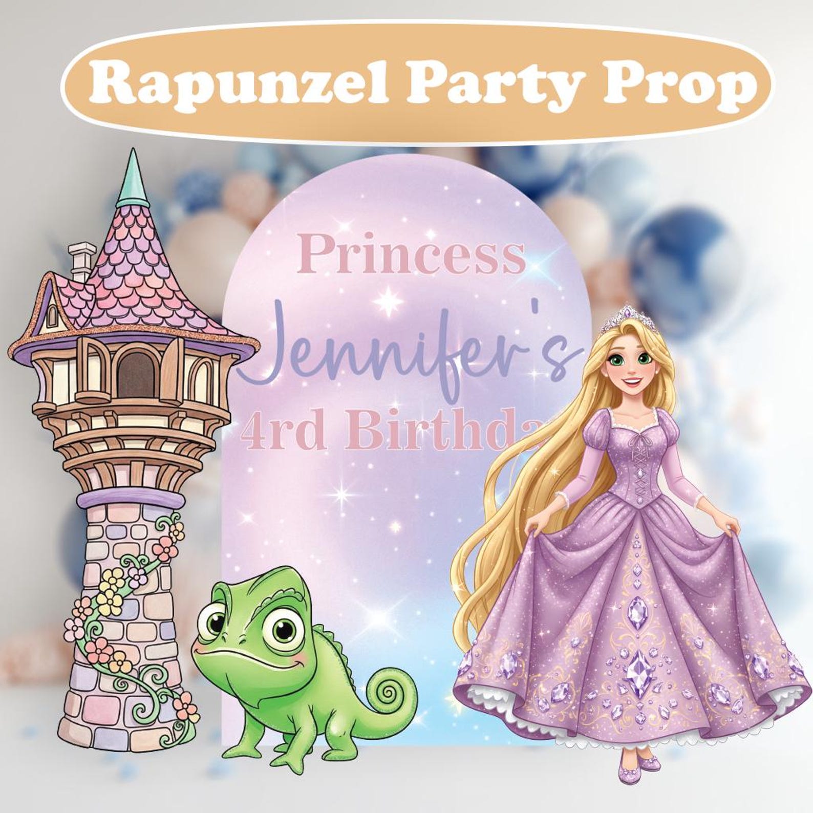 Rapunzel Cutouts, Castle Prop, Disney Princess, Tower Party Backdrop ...
