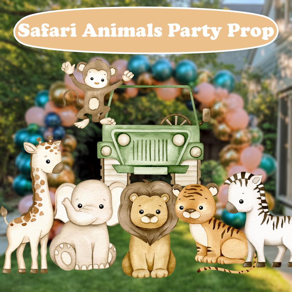 Neutral Safari Animals Cutouts, Wild One, Party Decoration, Baby Shower ...