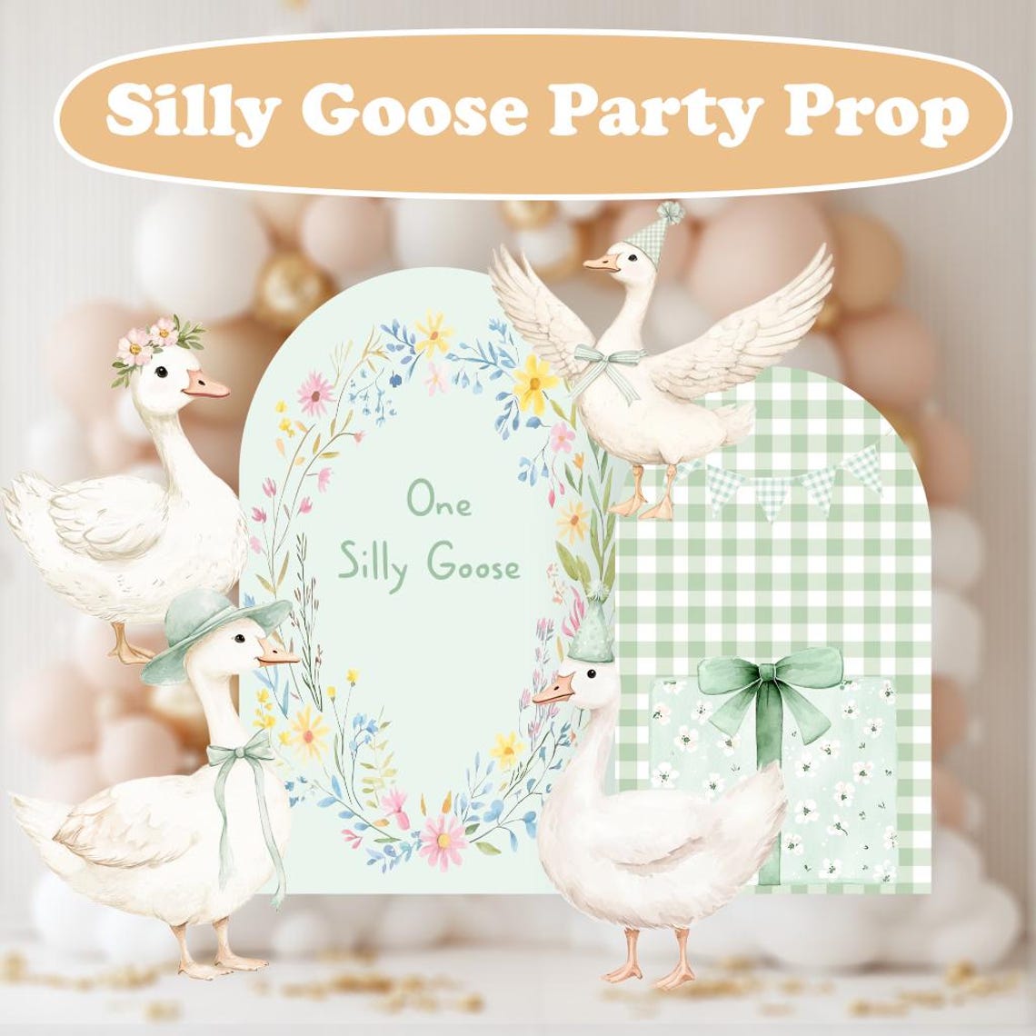 Green Silly Goose Cutout, First Birthday Decor, Vintage Goose, Baby ...