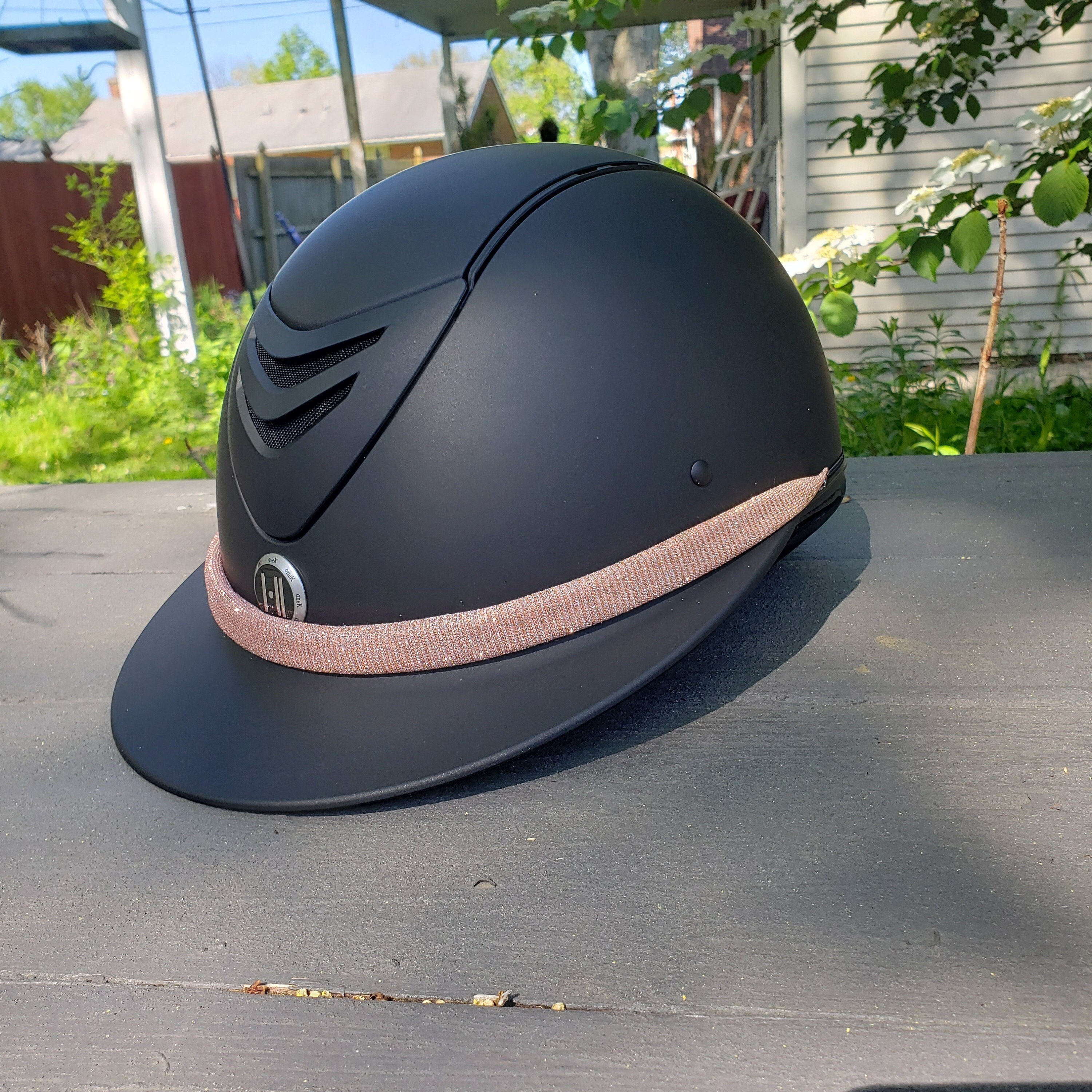 Rose Gold Glitter Helmet Hat Band Bling Accessory for Equestrian ...