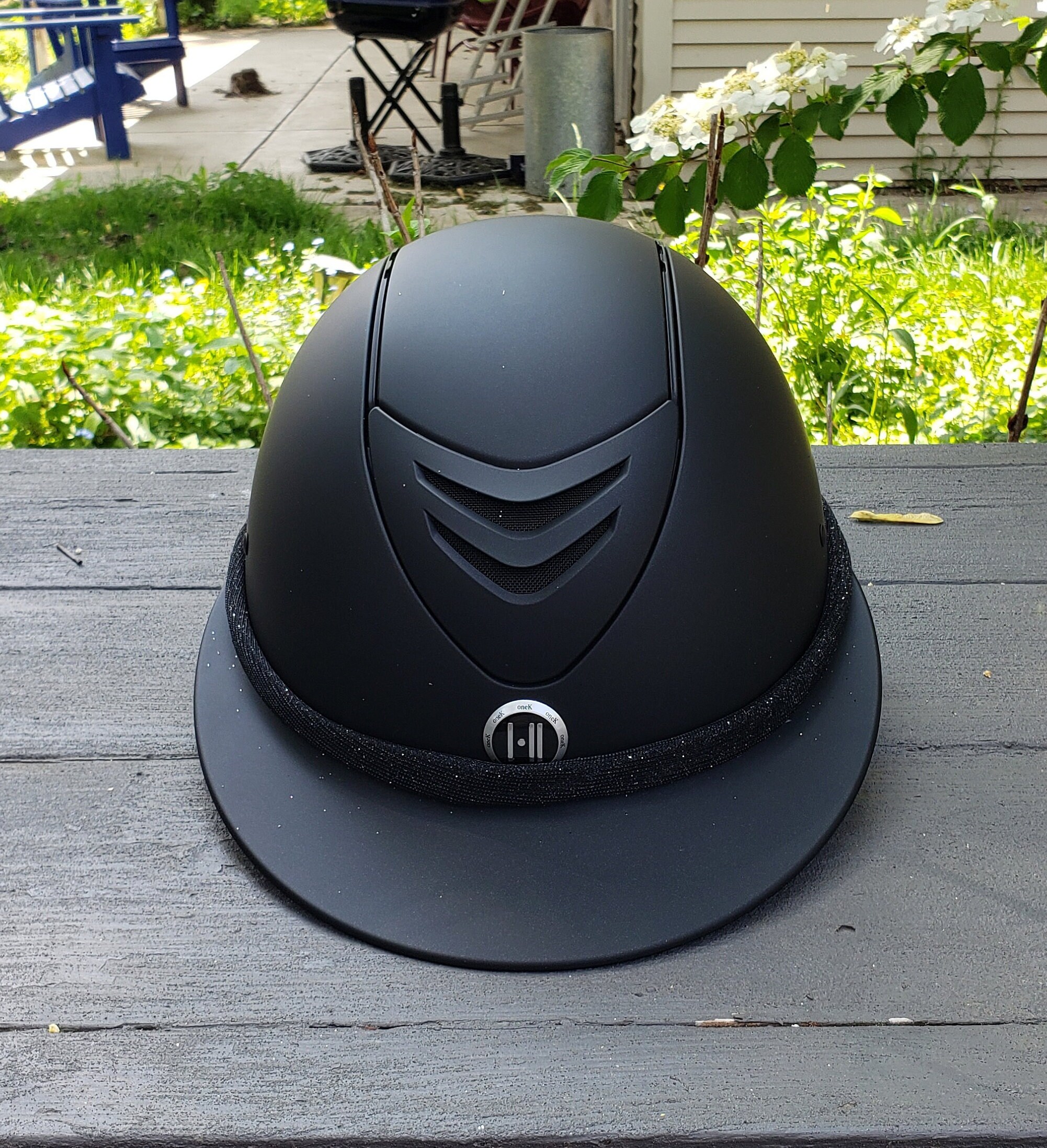 Black Glitter Helmet Hat Band Bling Accessory for Equestrian ...