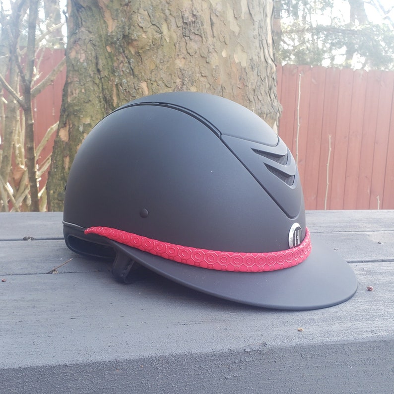 Red Hexagon Premium Helmet Hat Band Bling Accessory for Equestrian ...