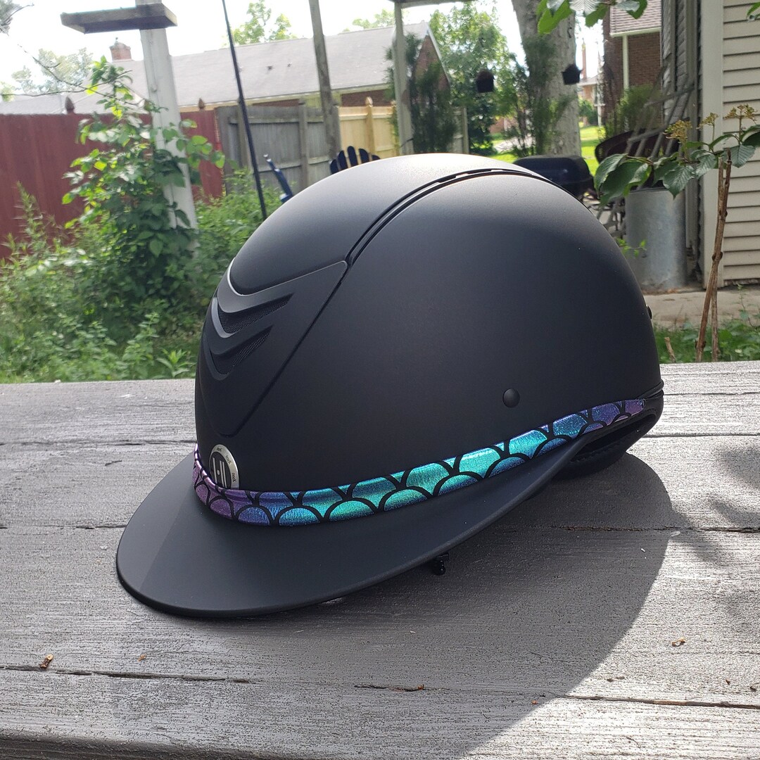 Purple Teal Color Shift Mermaid Fish Scale Helmet Hatband for ...