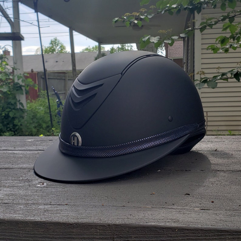 Black Metallic Iridescent Dots Helmet Hat Band Bling Accessory for ...