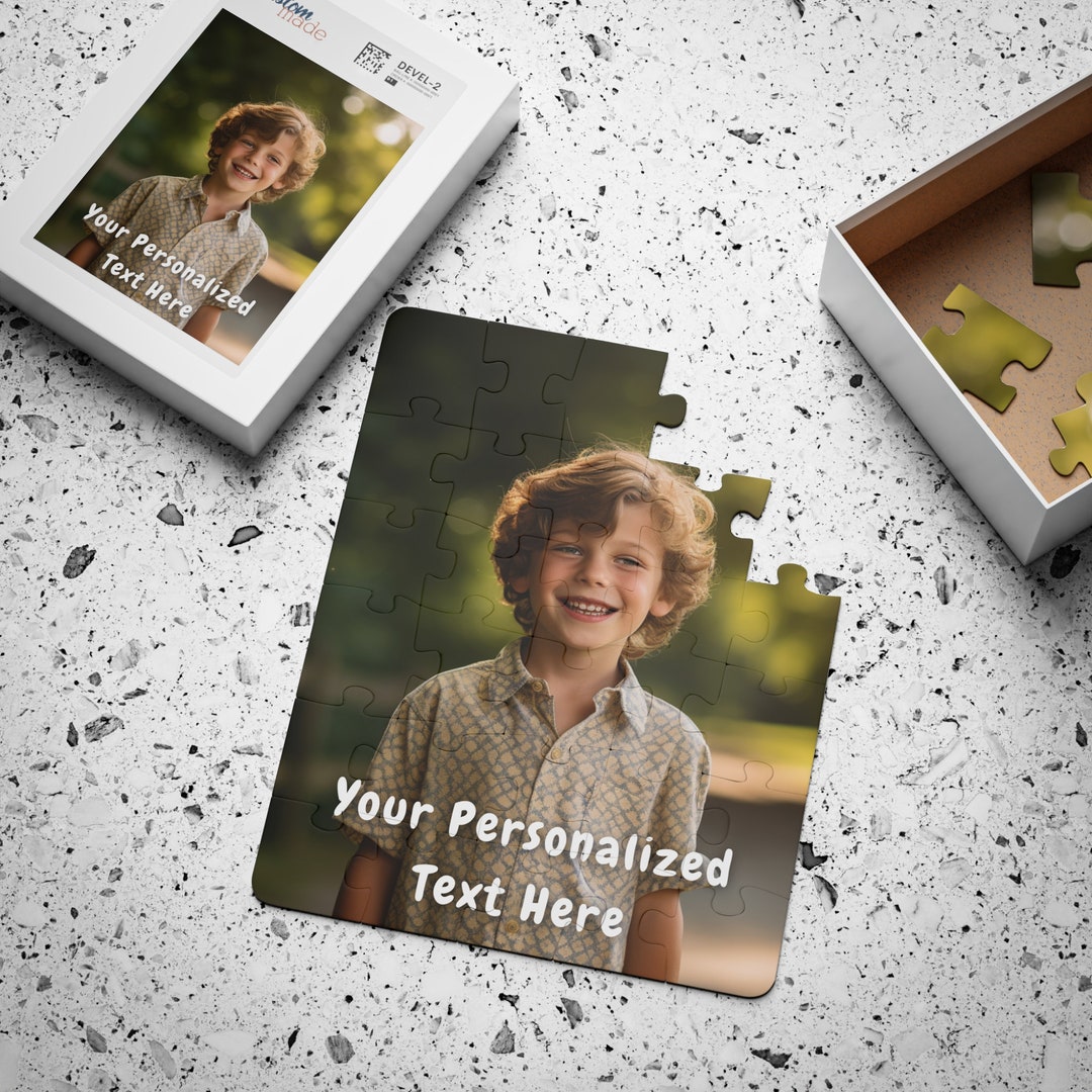 Personalized Kids Photo Puzzle, 30 Pieces, Custom Photo and Text, 11" X ...