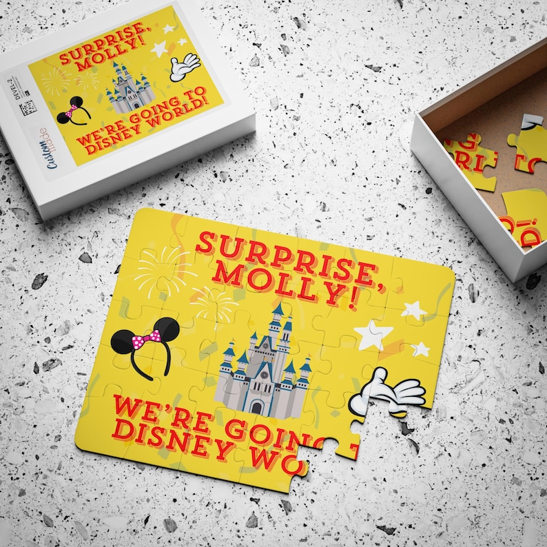 Personalized Surprise Disney Kids Puzzle, Disney World, Disneyland, We ...
