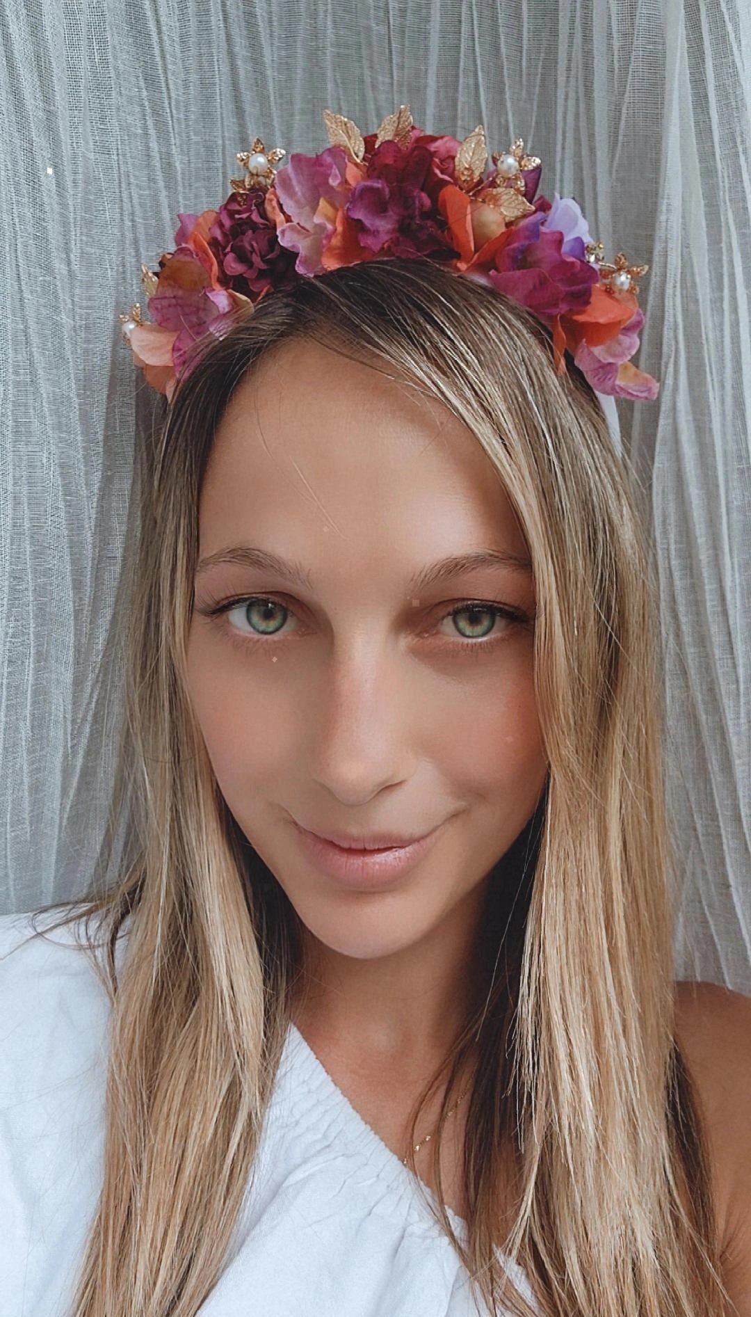 Races Headband Fascinator Flower Crown Melbourne Cup Rose Gold Pink ...