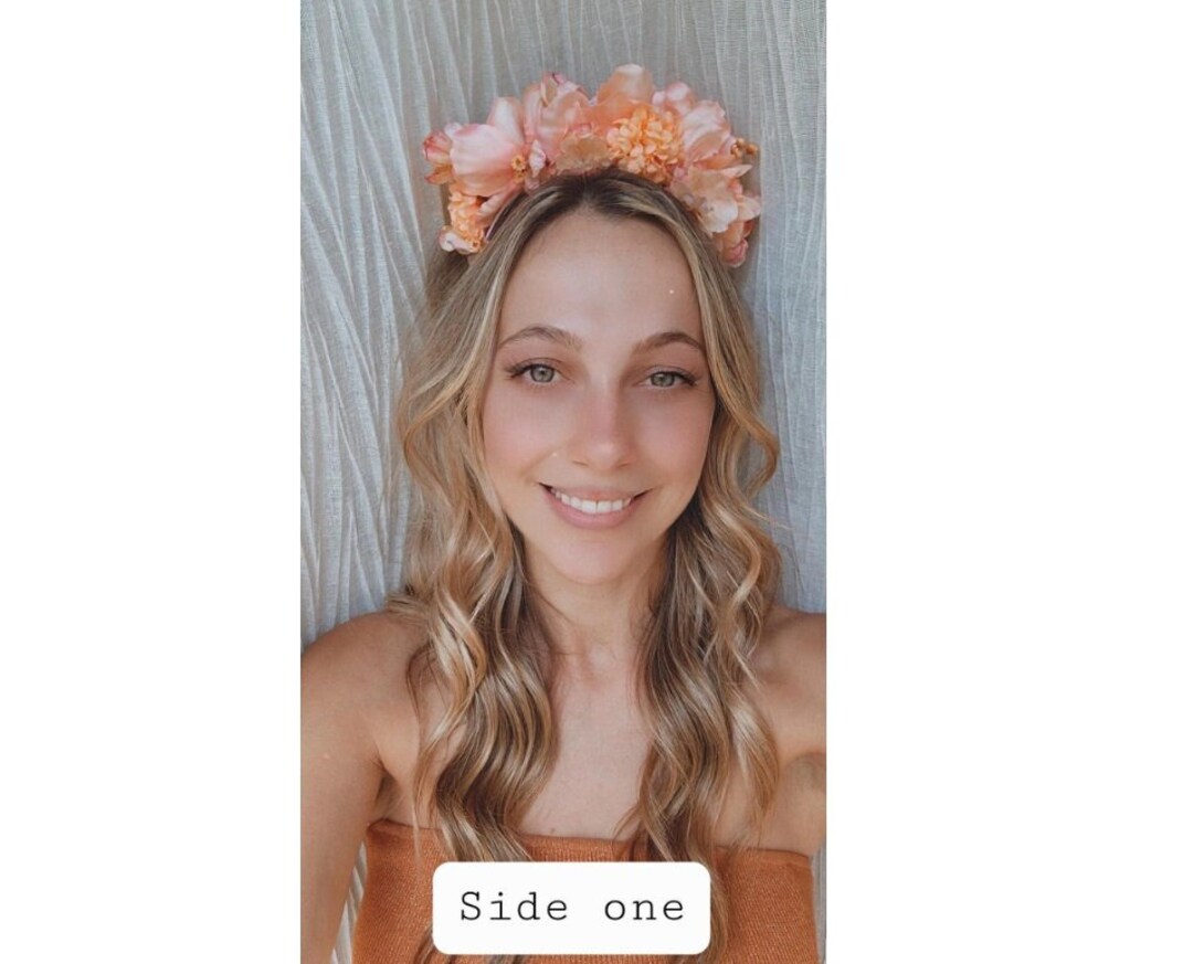 Races Headband Reversible Fascinator Melbourne Cup Pastel Pink Orange ...