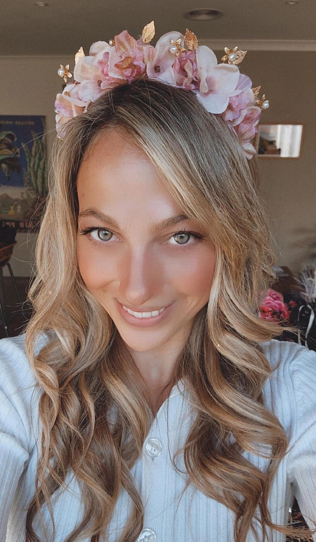 Races Headband Fascinator Flower Crown Melbourne Cup Rose Gold Pink ...