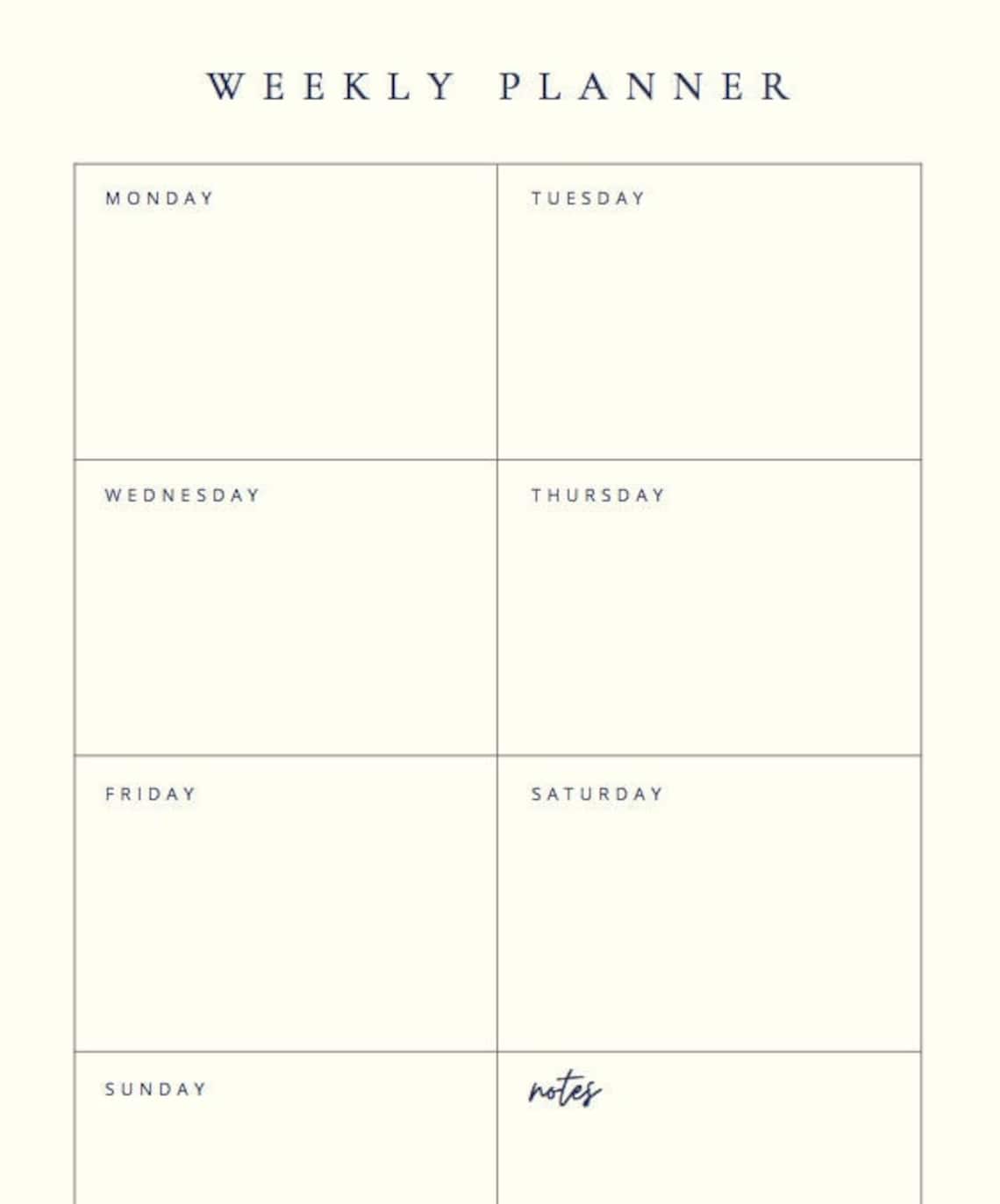 Digital Weekly Planner - Etsy