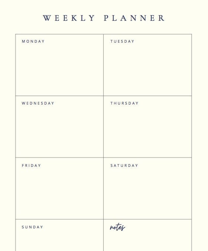 Digital Weekly Planner - Etsy