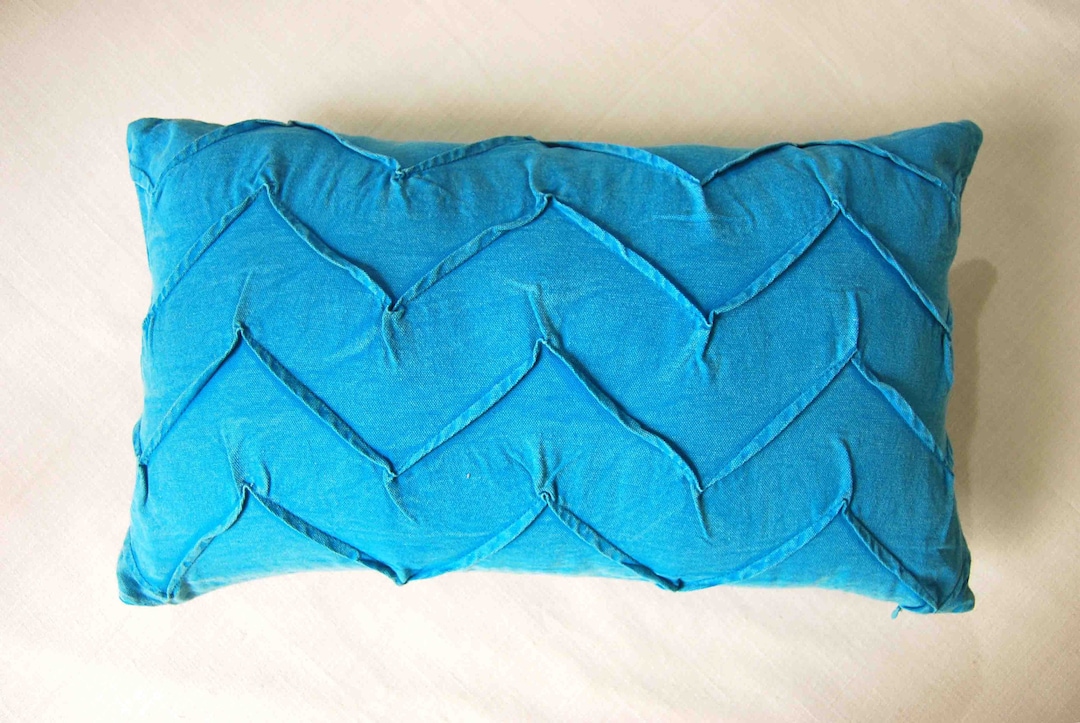 Pleated Texture With Interesting Stone Washed Lumbar Pillow. - Etsy