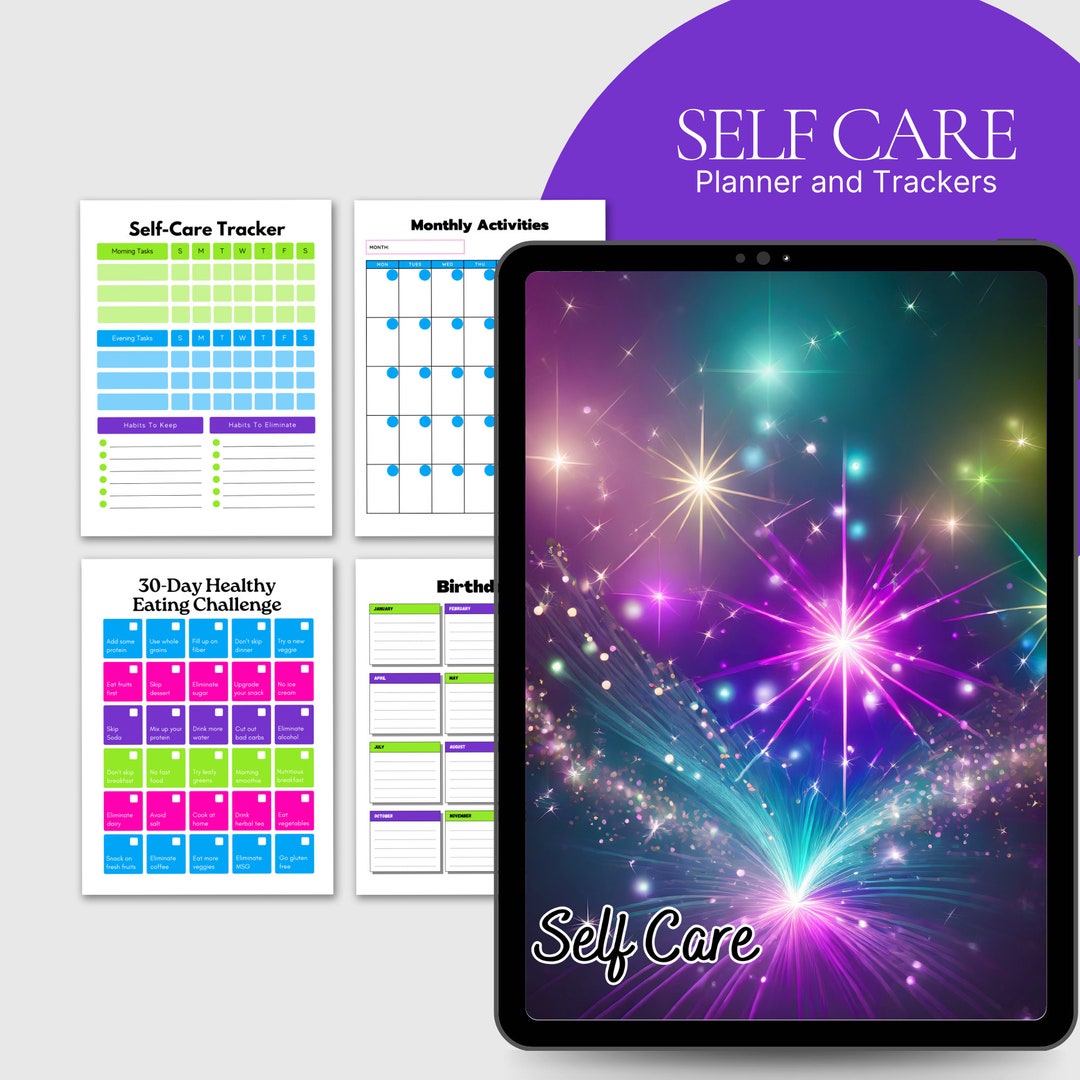 Mindfulness Planner Printable, Self Care and Goal Setting Journal With ...