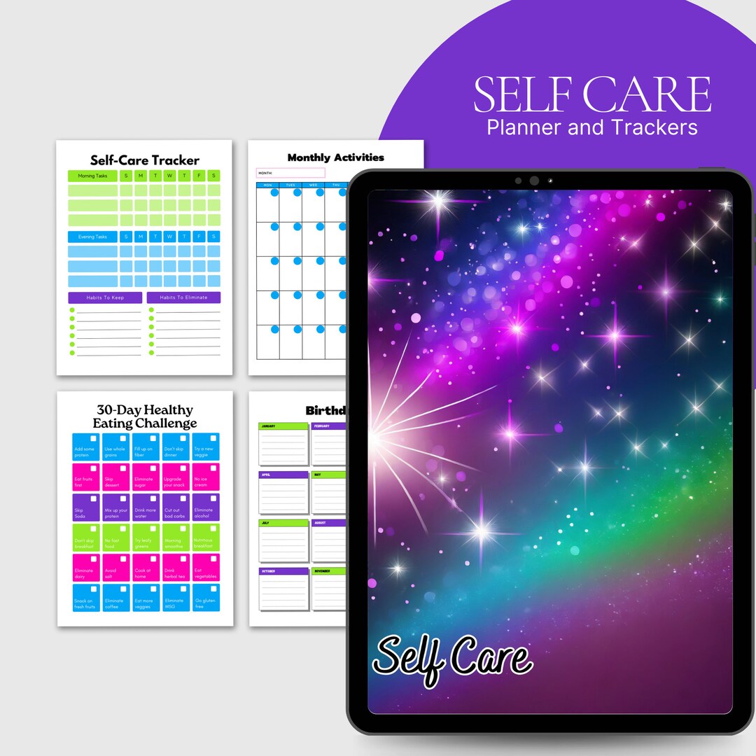 Self Care Planner Printable for Wellness, Goal Setting, Daily Gratitude ...