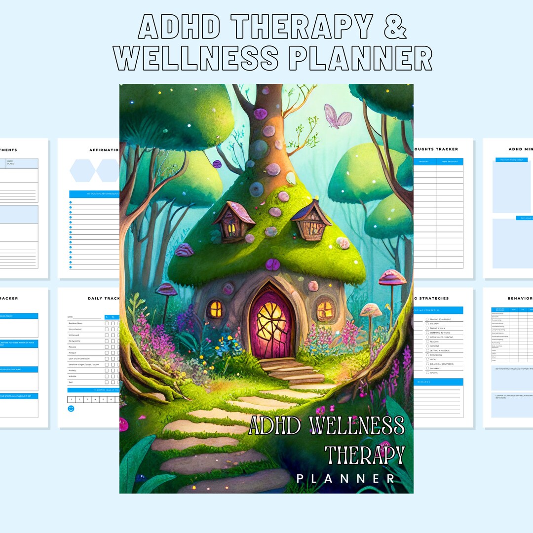 Digital Adhd-friendly Planner | Therapy Wellness Life Planner | Self ...