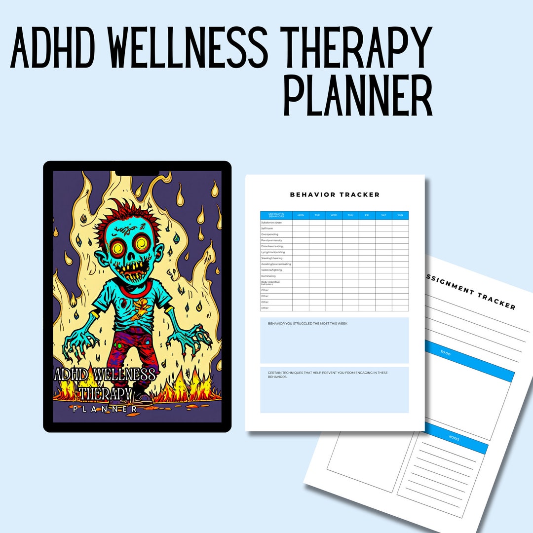 Daily Wellness & Therapy Tracking Tool | ADHD Wellness Life Planner ...