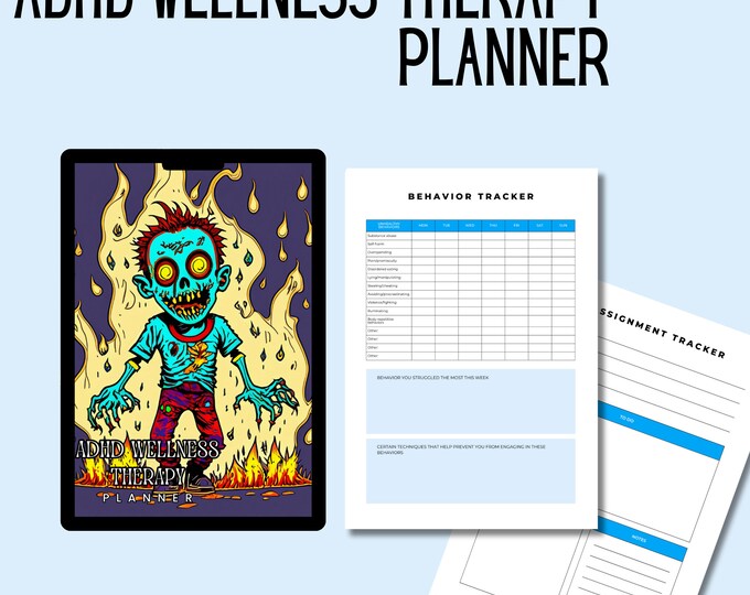 Daily Wellness & Therapy Tracking Tool | ADHD Wellness Life Planner ...