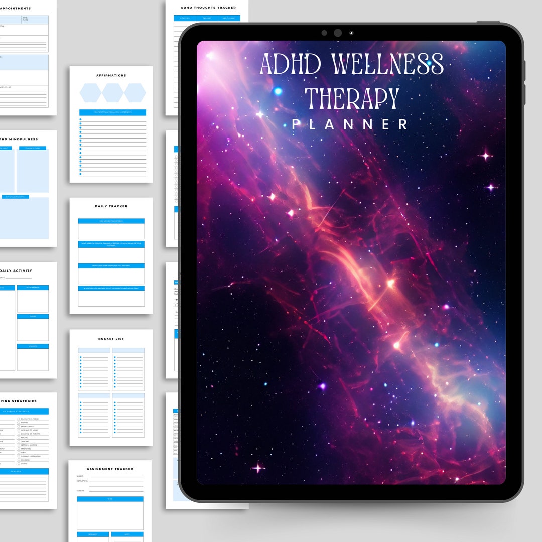 ADHD Wellness Life Planner | Therapy Journal | Manage Goals, Emotions ...