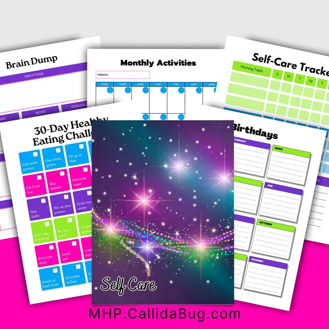 Self Care Planner With Wellness Tracker, Daily Goals, Gratitude Journal ...