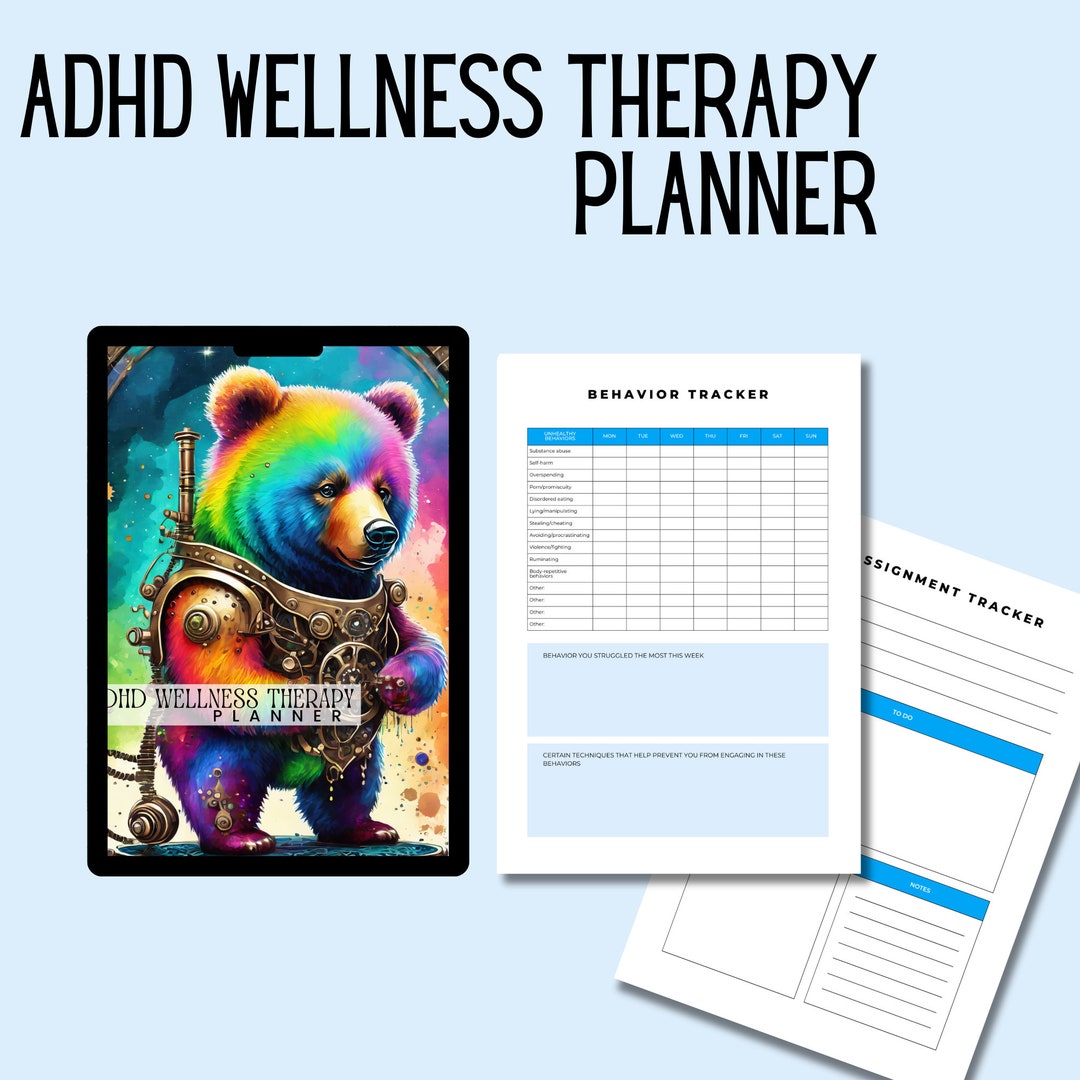 Digital Adhd-friendly Planner | Stay Organized With Therapy Tools ...