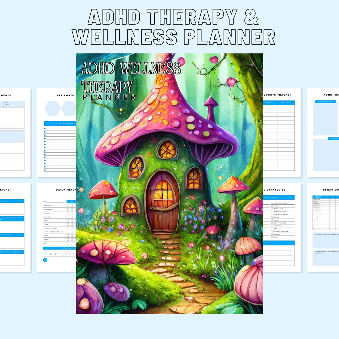 Daily Goals, Habits, and Therapy Tracker | ADHD Wellness Life Planner ...