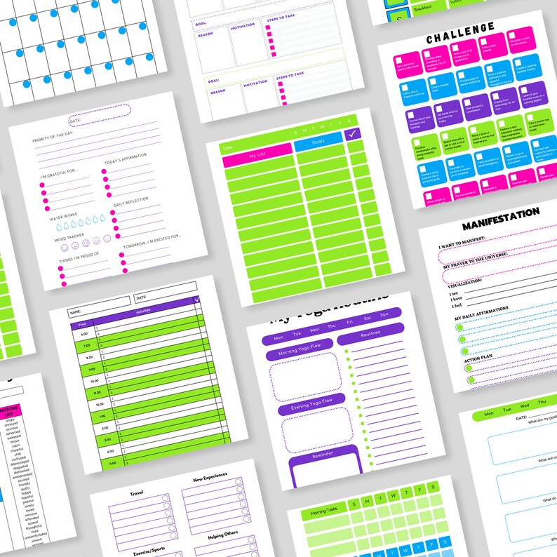 30-day Self Care Challenge Printable, Wellness Tracker, and Daily Self ...