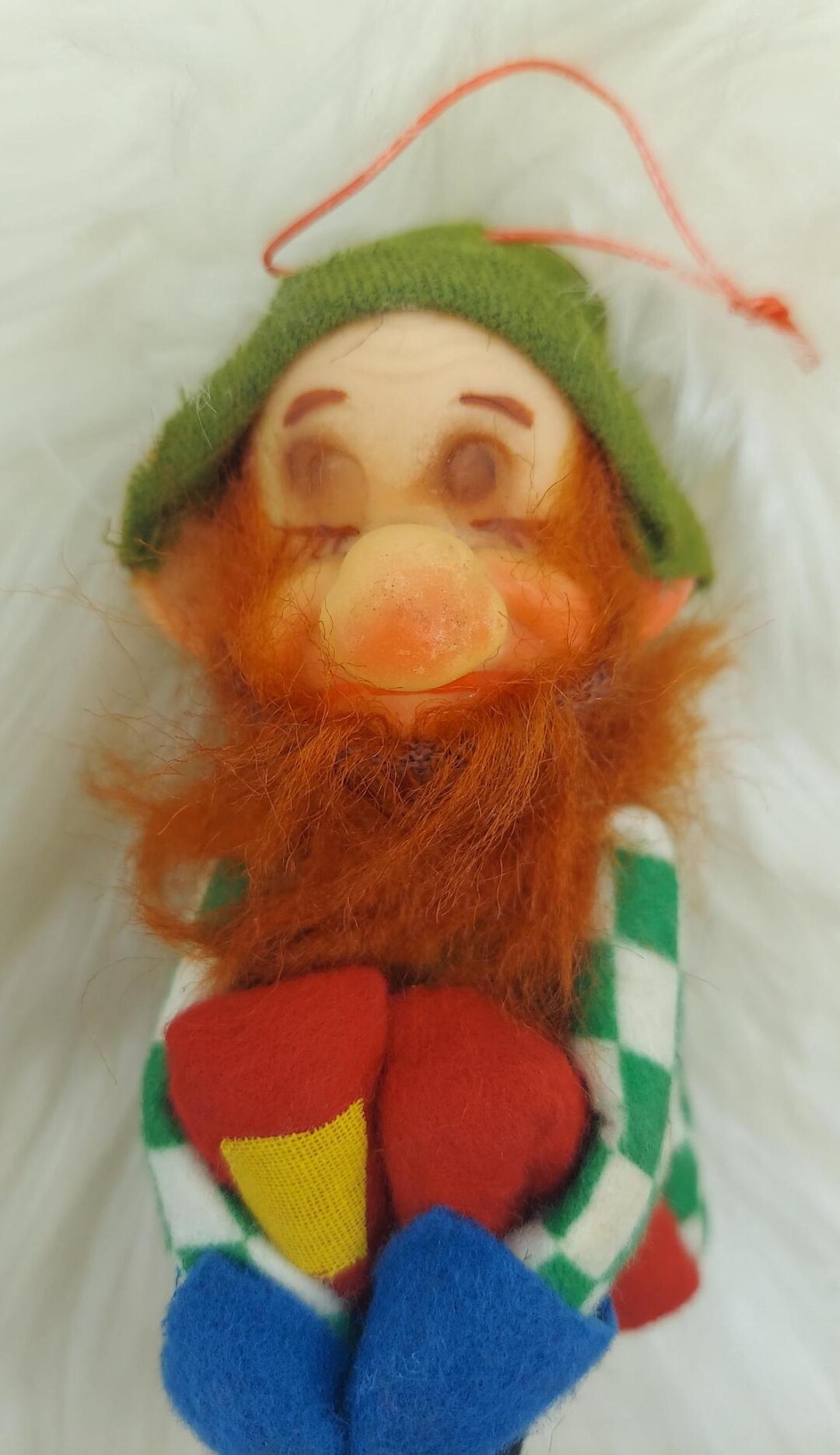 Vintage 1950's T.K.R Sleepy Hillbilly Red Bearded Knee Hugging Pixie ...