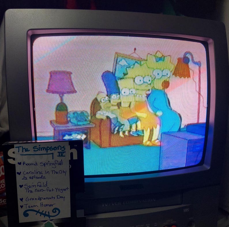 1990's the Simpsons Cartoon With Original Commercials VHS Mixtape - Etsy