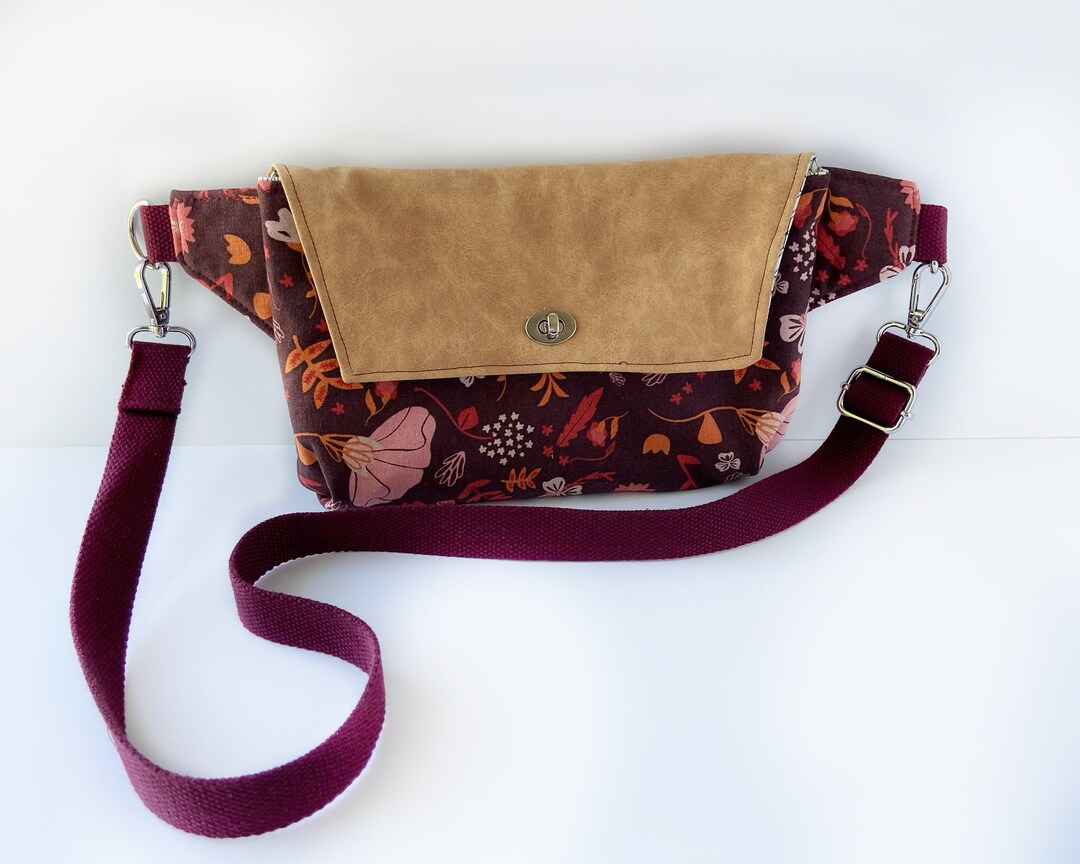 Red Floral Haralson Belt Bag Bronze Hardware - Etsy