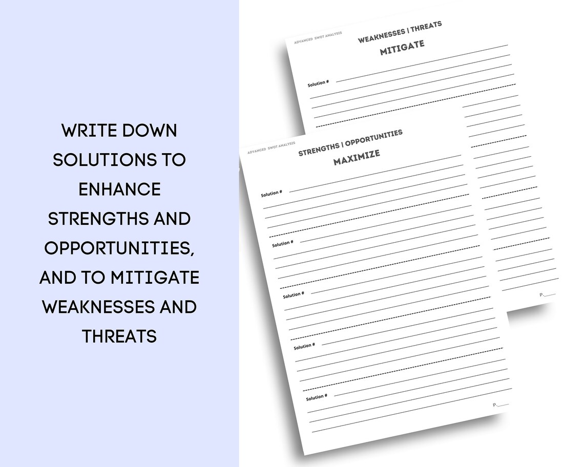 SWOT Analysis Template | Advanced SWOT Analysis | SWOT Matrix ...