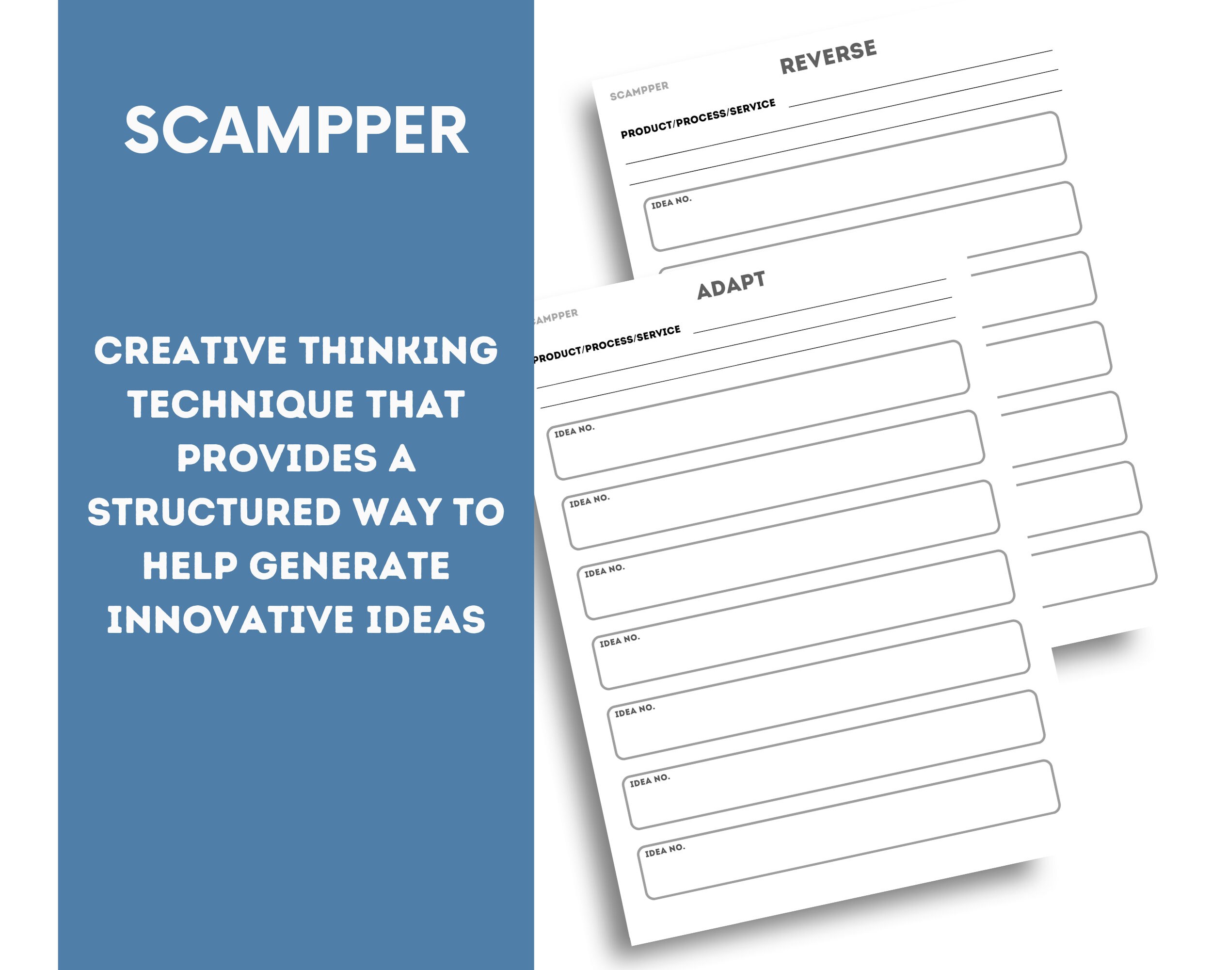 Printable SCAMPPER Template | Creative Method | Idea Brainstorming ...
