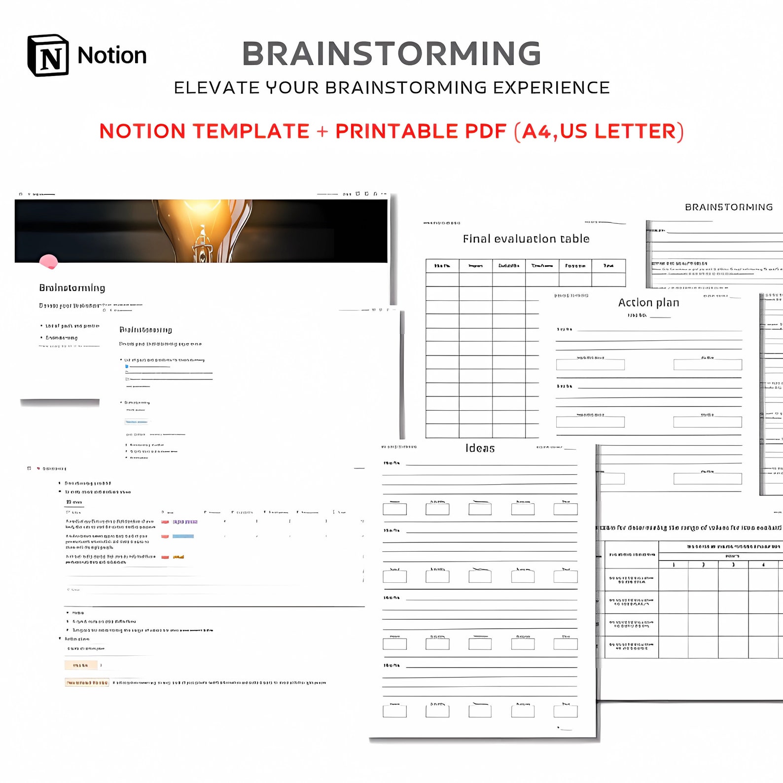 Notion Template | Notion Dashboard | Brainstorming | Brainstorm ...