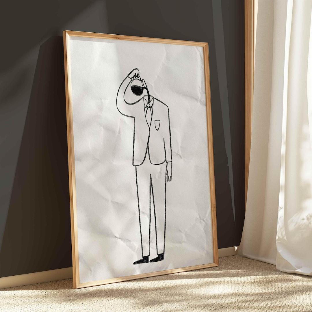 Surreal Coffee Sketch Art Print: Dreamy Espresso Poster (digital ...