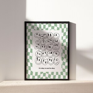 It's Okay to Not Be Okay Wall Art Mental Health Poster, Digital ...