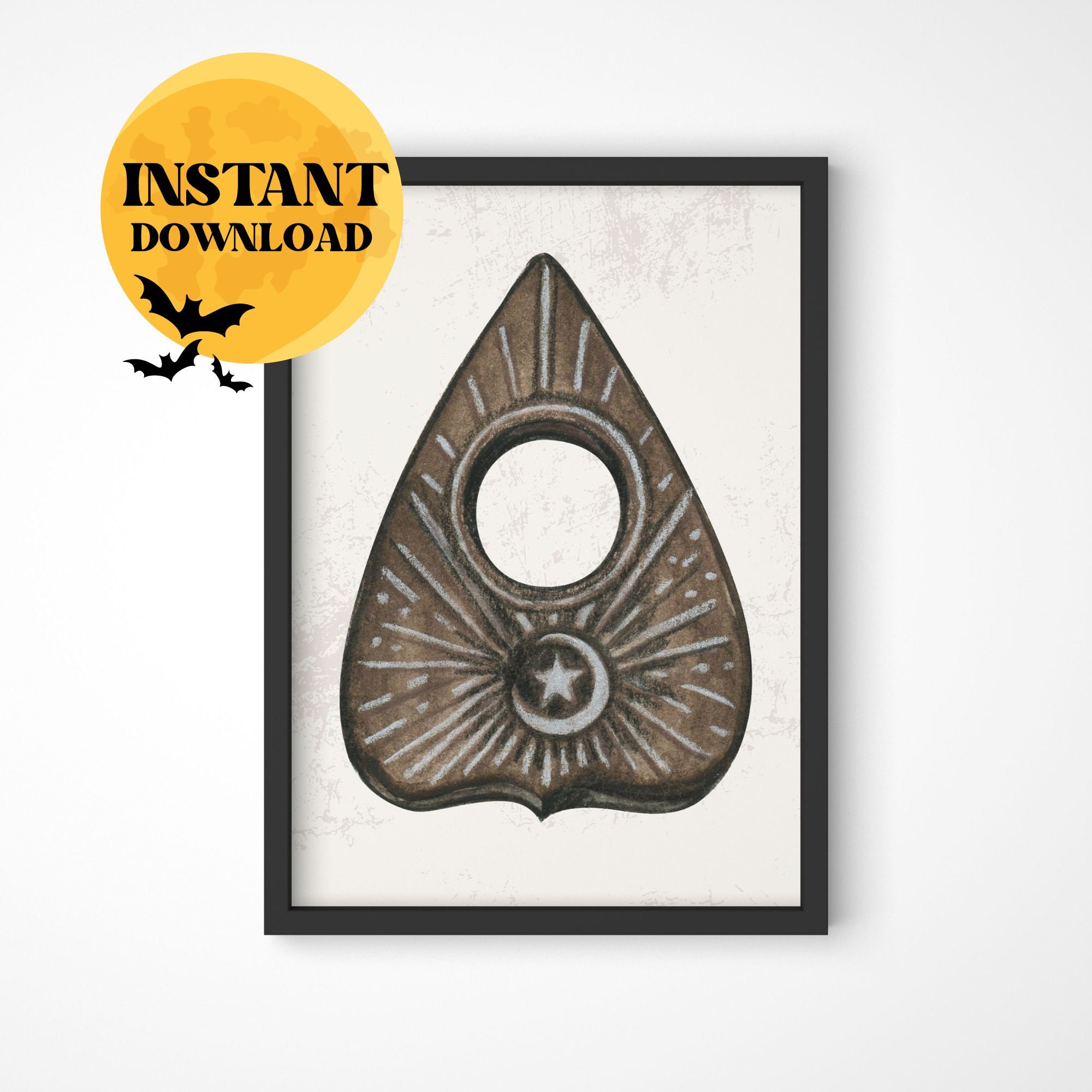 Vintage Ouija Planchette Wall Art | Halloween Printable, Spooky Decor ...