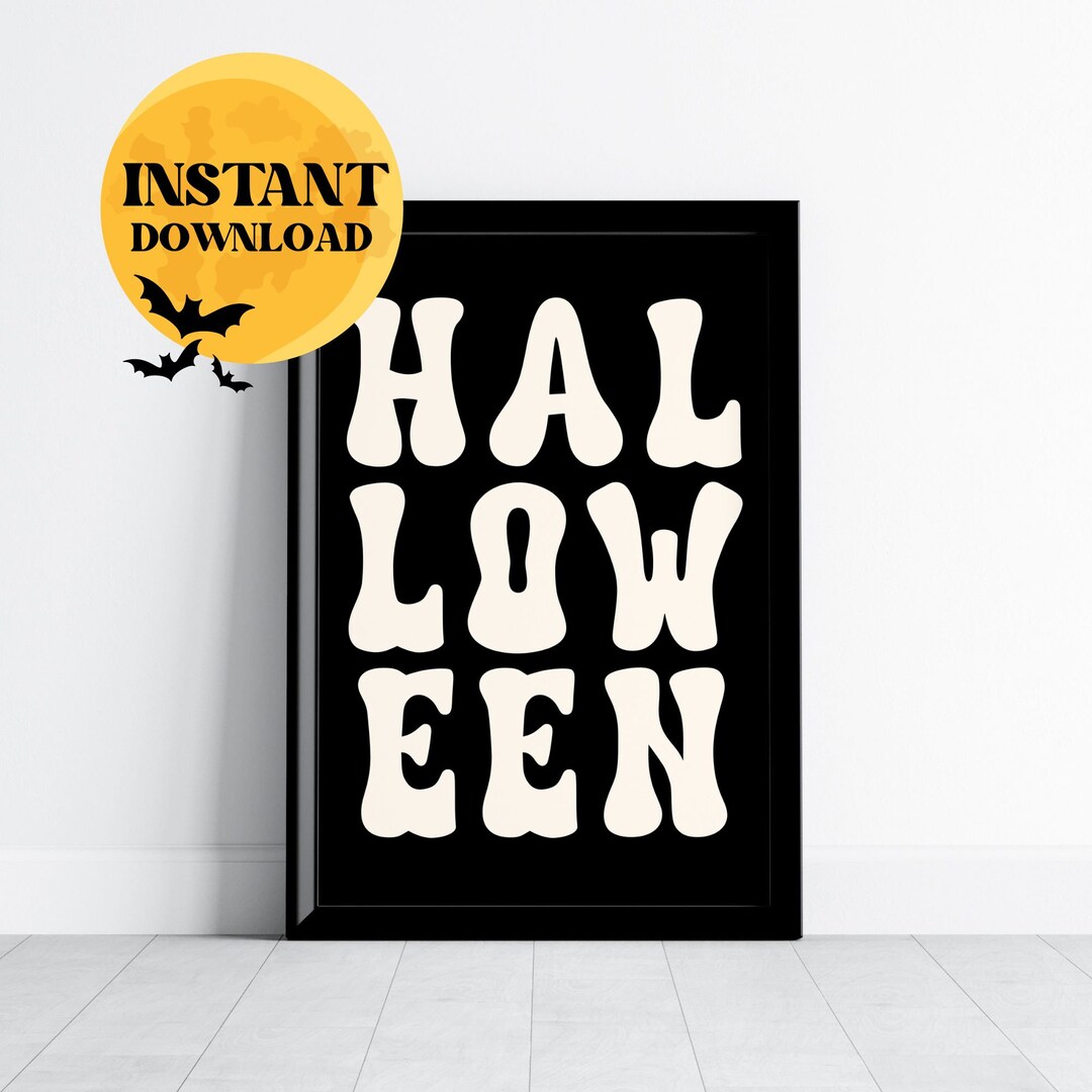 Halloween Wall Art Halloween Printable, Spooky Decor, Digital Download ...