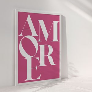 Amore Wall Art Typography Poster, Digital Download Artwork, Printable ...