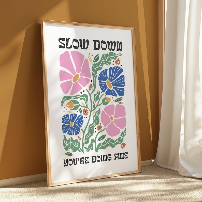 Matisse Style Floral Print: Retro Trendy Wall Art (digital Download) - Etsy