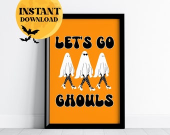 Lets Go Ghouls Halloween Printable - Etsy