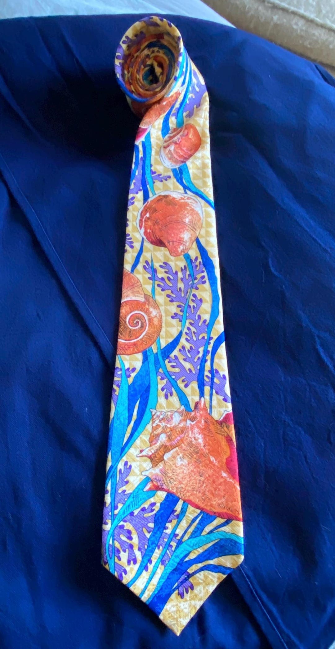 Authentic, Vintage, Rush Limbaugh Seashell Tie! Holiday GOP Swank! More ...